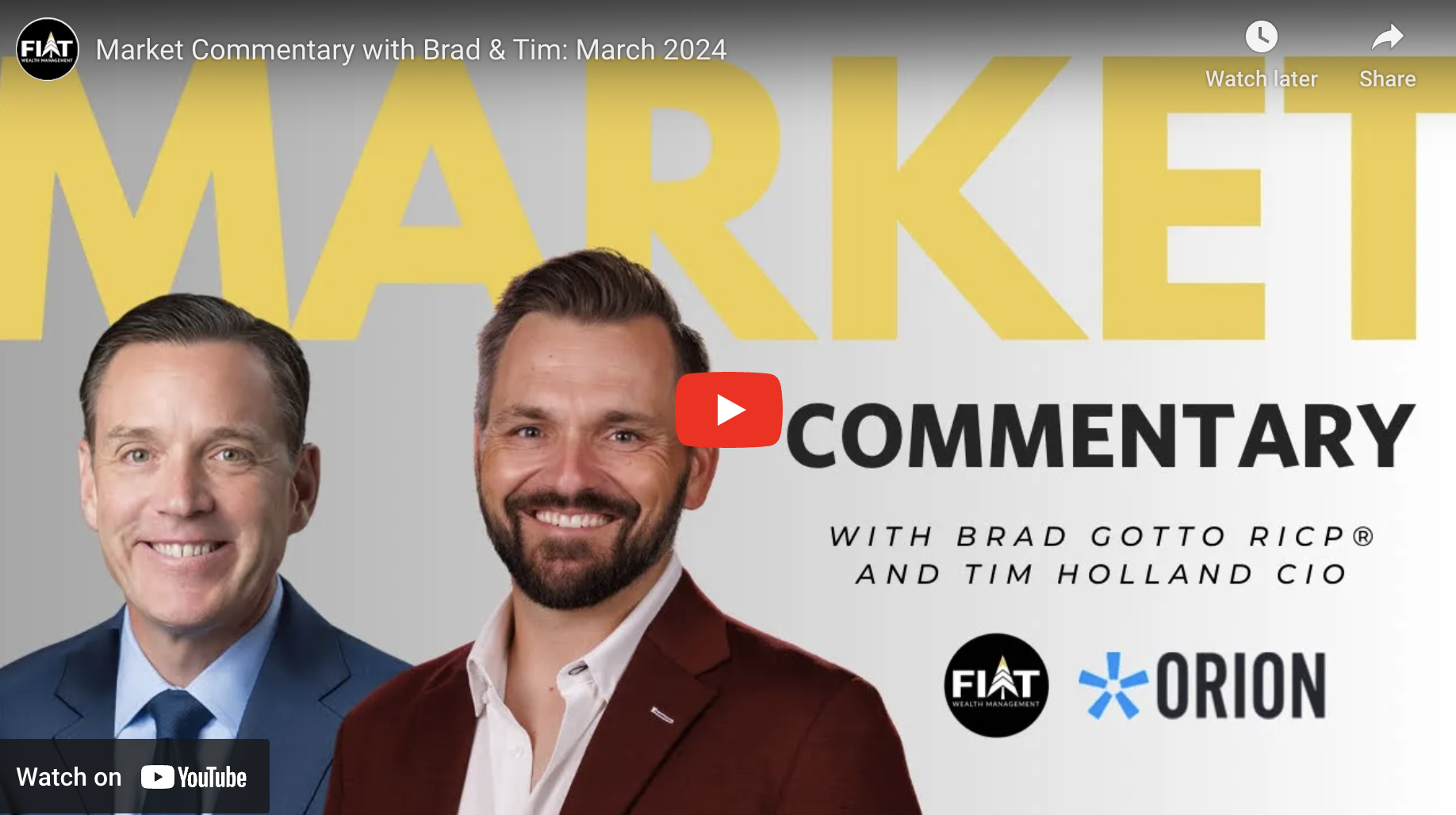 April 2024: Market Commentary with Brad & Tim